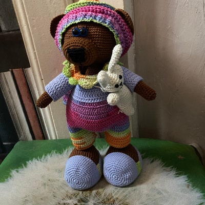 SET of 5 PATTERNS. Amigurumi Crochet Pattern Bunny in Clothes Set ...