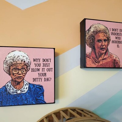 Golden Girls Count Bessie & Baby Lego Set W/ Canvas Art - Etsy