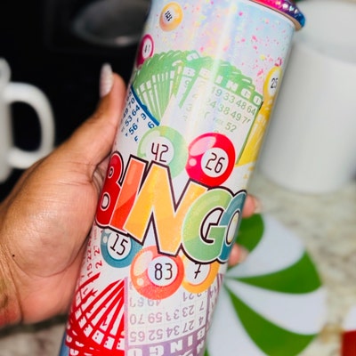 Bingo Theme 20oz TUMBLER Wrap Png, Bingo Queen, Digital Download, Bingo ...