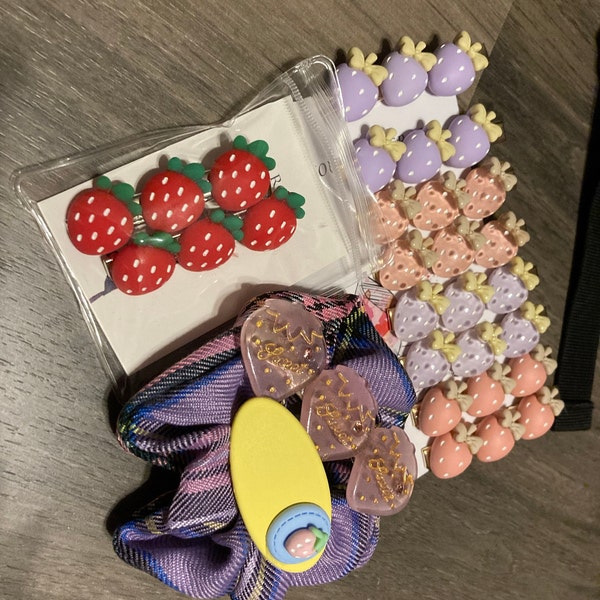 Colorful Gummy Candy Icy Clear Fruit Handmade Clip Barrette, Korean ...