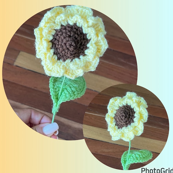 Crochet Sunflowers in a Pot PATTERN. Ukrainian Sunflowers. Sunflower ...