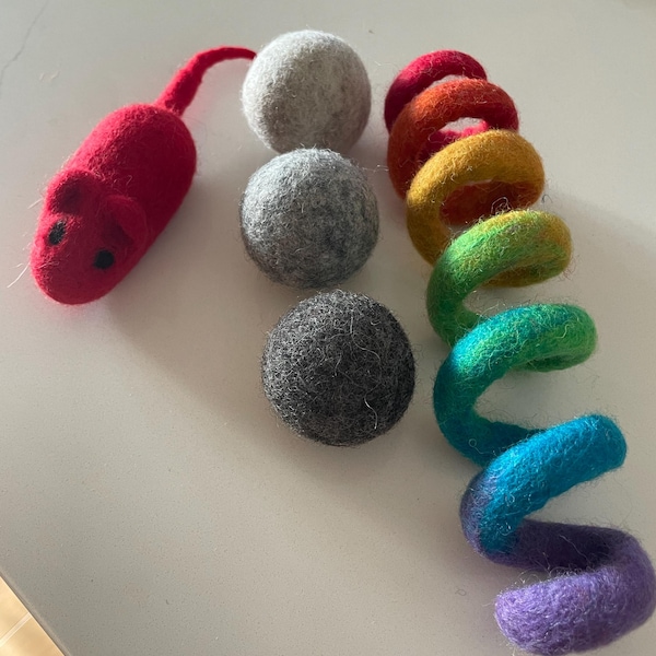 Wool Mouse Cat Toy - Choose Your Color - Etsy