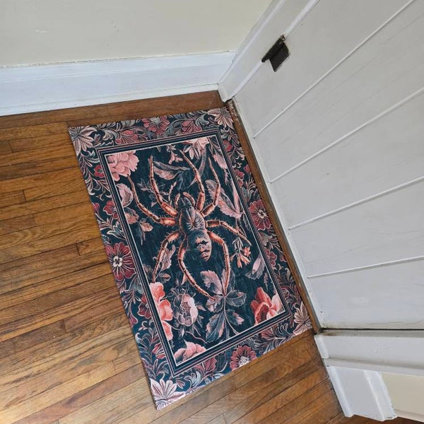 Dark Academia Wildflower Rug | Floral Aesthetic Ornate Gothic Home ... Dark Academia Wildflower Rug | Floral Aesthetic Ornate Gothic Home ...