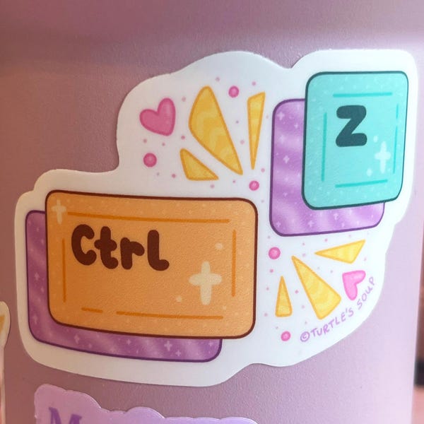 Digital Artist Sticker, Control Z, Undo, Ctrl Z, Designer, Illustrator ...