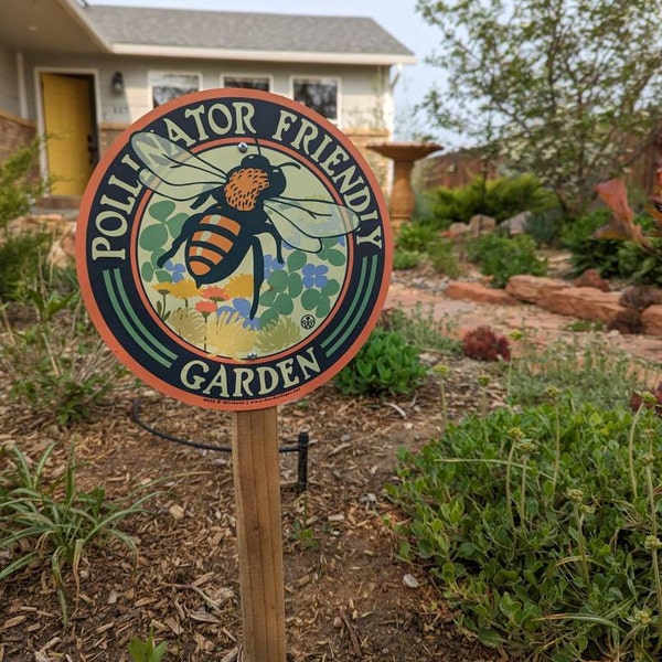Bee Pollinator Friendly - Garden Sign - Etsy