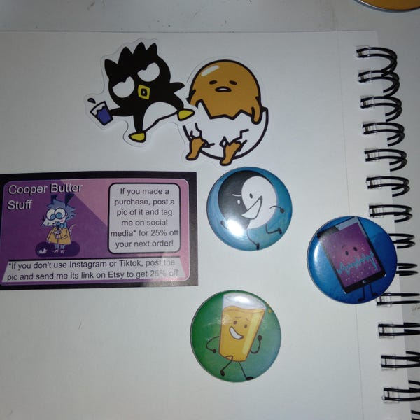 Inanimate Insanity Object Show Button Pins Fanart OSC - Etsy