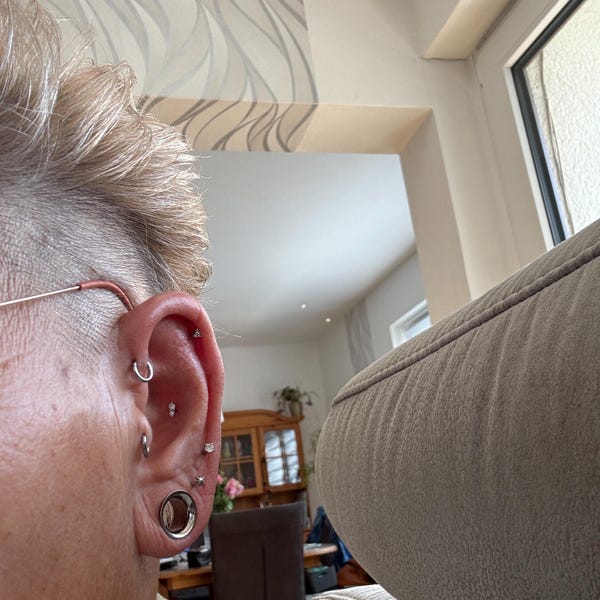 Lobe Cuff Surgical Steel Double Flare Tunnel | 316L Surgical Steel Ear ...