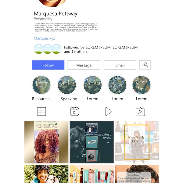 Branding Kit: 100 Luxury Instagram Grid Templates in Gold, Marble and ...