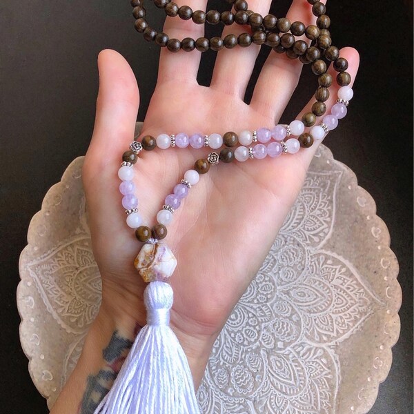 6MM Silkwood Phoebe Sheareri Mala Beads 108 Pcs Natural Wood Round ...