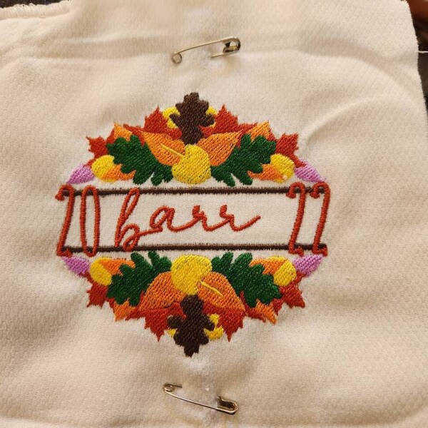 Fall Leaves Split Embroidery Frame - 7 Sizes 10 Formats Digital Machine ...