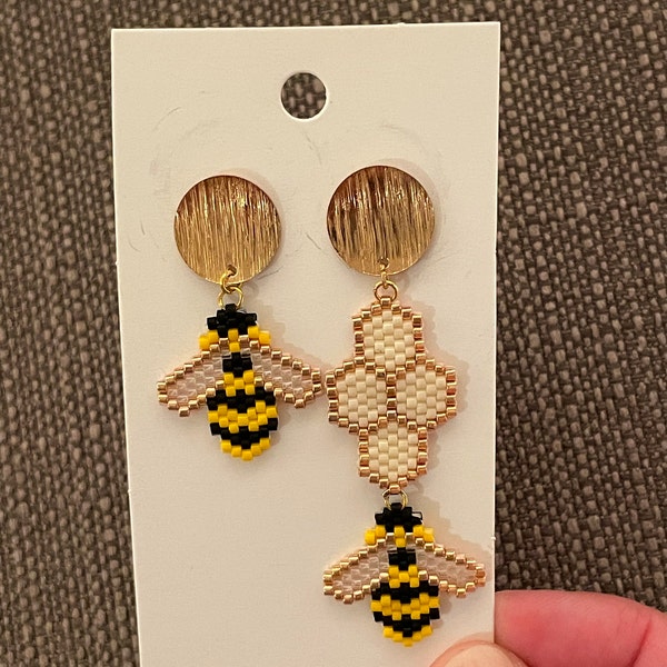 DIY Beaded Earrings Kit for Beginner Pattern Fringe Flower Earrings Kit ...