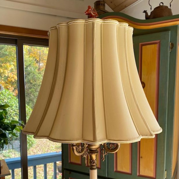 Luxury Velvet With Copper Fringes Lamp Shade, Vintage Lamp Shade for ...
