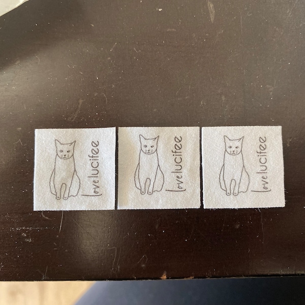 Custom Logo Square Fabric Labels, Organic Cotton Sew-on Clothing Tags ...