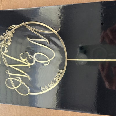 Personalized Wedding Cake Topper, Custom Couples Script Cake Topper for ...