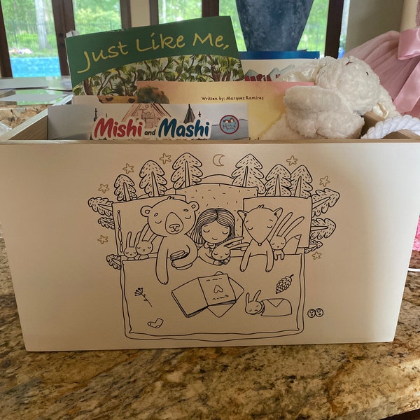 Once Upon a Time Book Box, Nursery Decor, Book Bin, Baby Gift, Toy Box ...