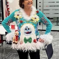 Yeti Abominable Snowman Sweater, Tacky Ugly Christmas Sweater, Gorgeous ...