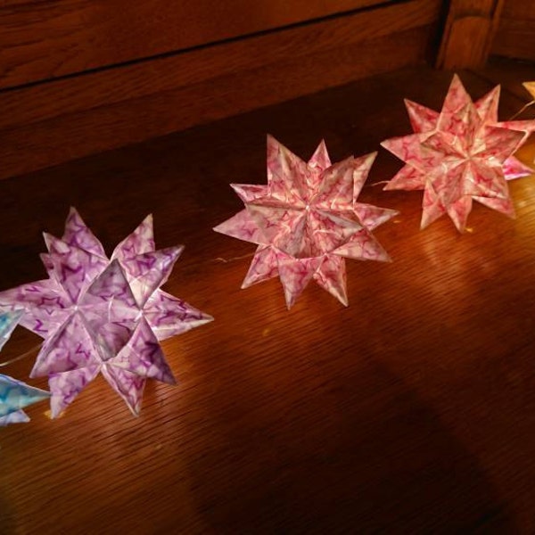 Origami Bastelset Bascetta 10 Sterne transparent Stern im Stern 5,0 cm ...