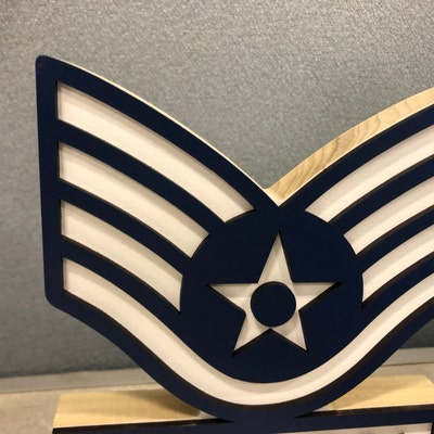 USAF Self Standing Rank Name Plate United States Air Force Self ...