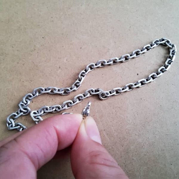Anchor 925 Silver Chain Necklace, Silver Women Chain, Silver Men Chain ...