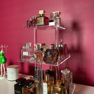 Perfume Storage Organizer, Acrylic Makeup Organizer, 3 Tier Perfume ...