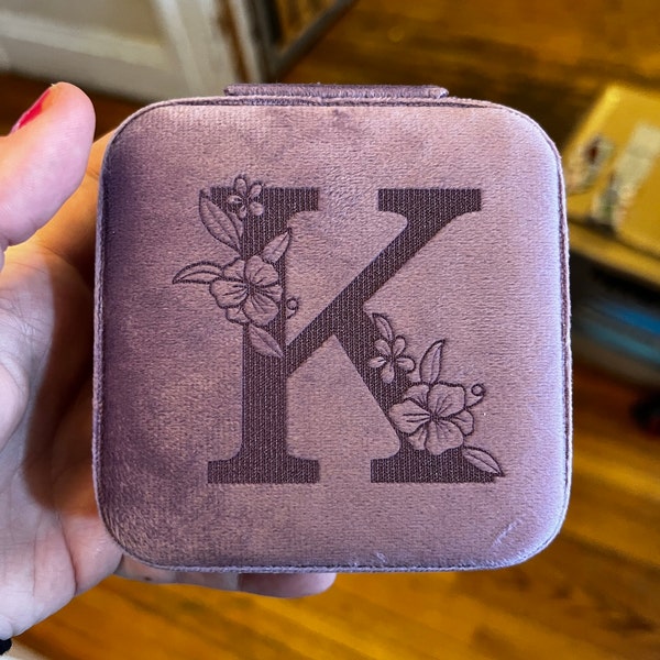 Personalized Initial Jewelry Box, Engraved Jewelry Case, Mothers Day ...