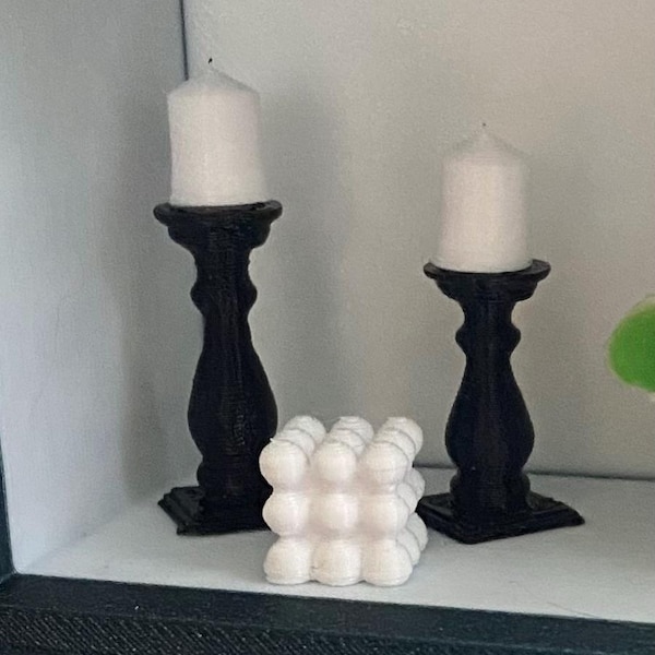 1:12 Miniature Dollhouse Candle Pillar Home Decor Decoration Dolls ...