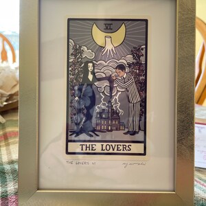 The Lovers VI Tarot Card Art Hand-cut Art Card Mounted on - Etsy