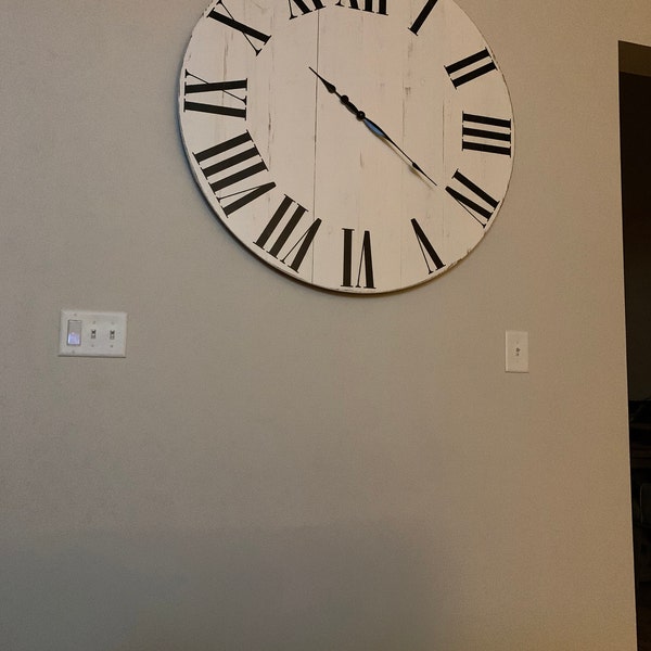 42in "oversized Classic" Farmhouse Wall Clock - Oversized Wall Clock ...