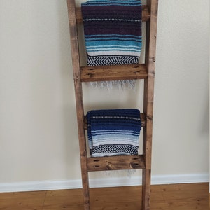 Rustic Wood Blanket Ladder Rustic Towel Ladder Rack - Etsy UK