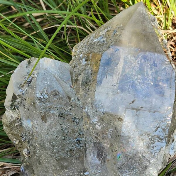 Gray / Purple Fluorite Cubes With Phantoms & Dogtooth Calcite Crystals ...