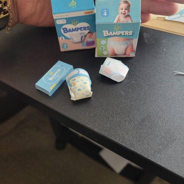 1:6 Baby Set With Diapers and Wipers (template), Newborns, Infants ...