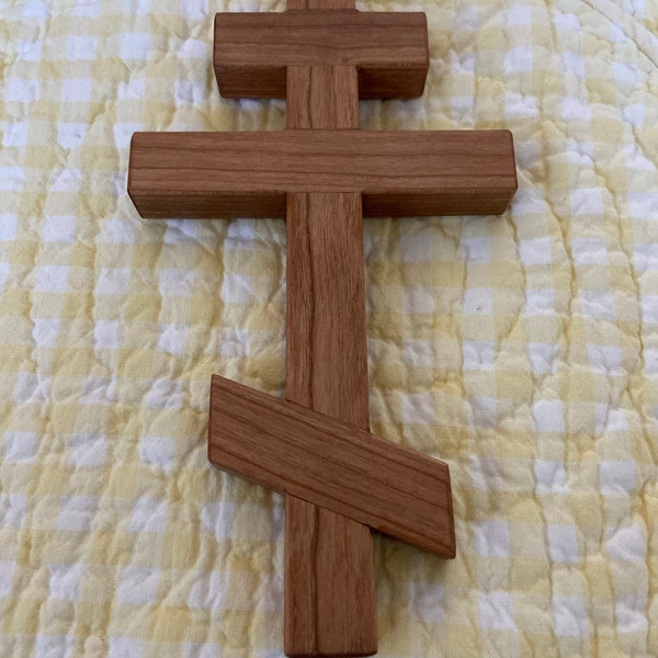 Black Cherry Wooden Orthodox Wall Cross - Etsy
