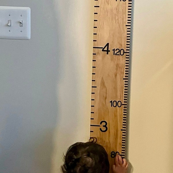 Personalized Family & Kids Growth Chart | Large Ruler 3D | Nursery ...