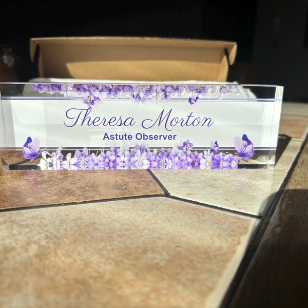 Custom Acrylic Name Plate Personalize Desk Plaque for Office Hospital ...