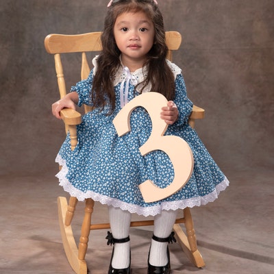 3 Sign Photo Prop for Third Birthday Photo Shoot for Kids Wooden Number ...