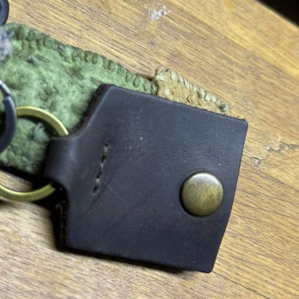 Customized Ring Holder Keychain, Leather Wedding Ring Case Holder ...