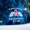 Breast Cancer in Loving Memory Car Window Decal | Car Decals | Breast ...