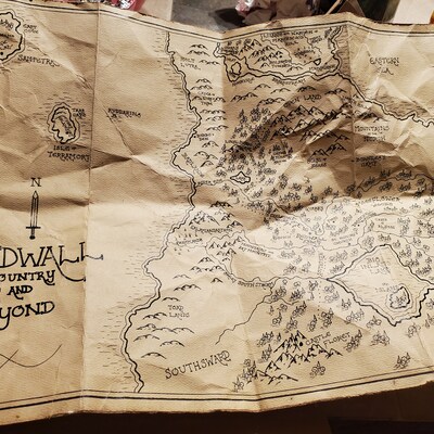 Map of Redwall: Aged, Handmade, Hand Drawn, Authentic Gift, Fantasy Art ...