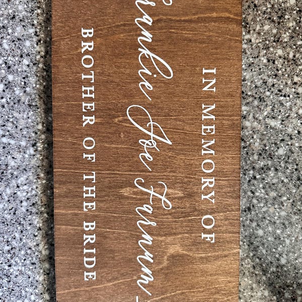 In Memory Sign, Memory Chair Sign for Loved One, in Memory Wedding Sign ...
