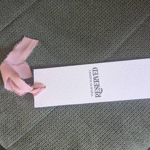 Personalised Wedding Reserved Seat Signs, Seating Tags, Reserved Row ...