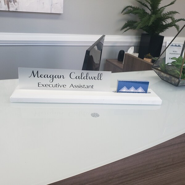 Personalized Name Plate Card Holder Custom Desk Name Plate With ...