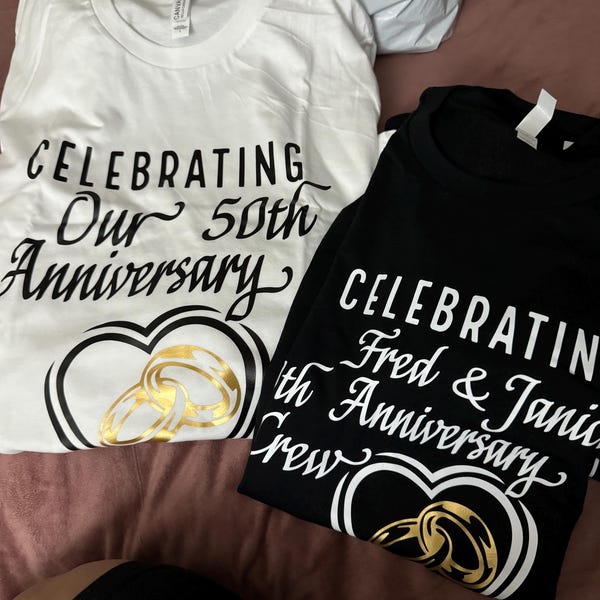 Personalized Wedding Anniversary Shirt, Celebrating Anniversary Crew ...