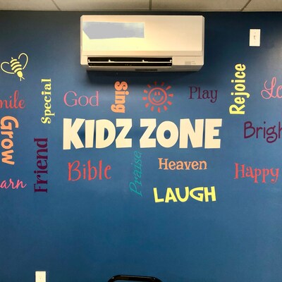 Word Collage, Kidzone, Sunday School, Church Nursery, Fellowship Hall ...