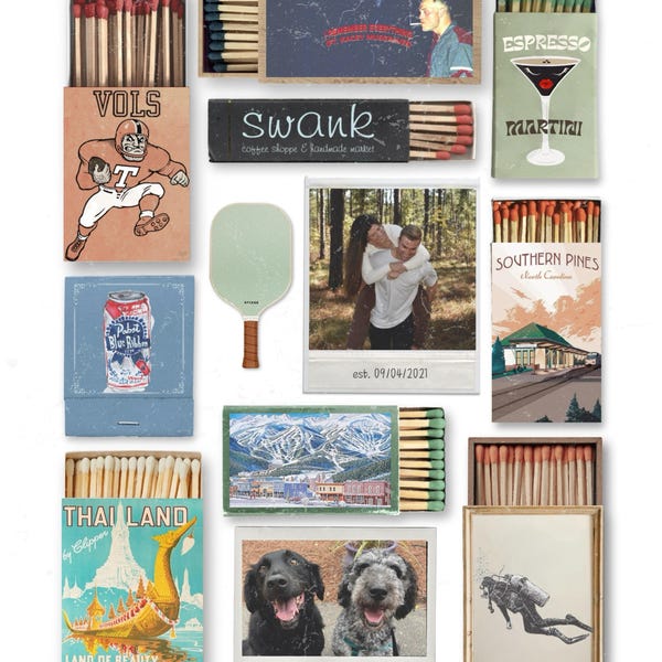 Two Black Vintage Blank Matchbox Templates | Digital Download - Etsy