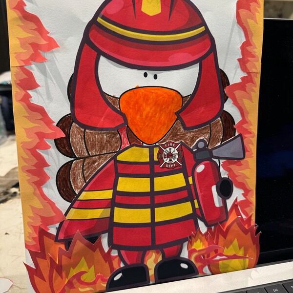 Disguise a Turkey-firefighter Disguise-resizable! - Etsy