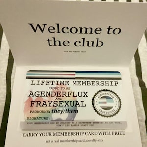 GAY Lifetime Membership Card Gay Pride Card LGBT Identity - Etsy