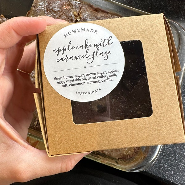 Homemade Food Label Template - Sticker / Tag, Round Printable Seal ...