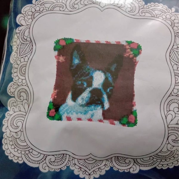 Blue Latch Hook Kits, Large Latch Hook Rug Kit for Adults Latch Hook ...