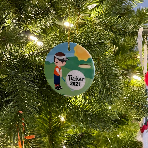 Girls Gymnastics Christmas Ornament, Personalized Gymnast Ornament ...