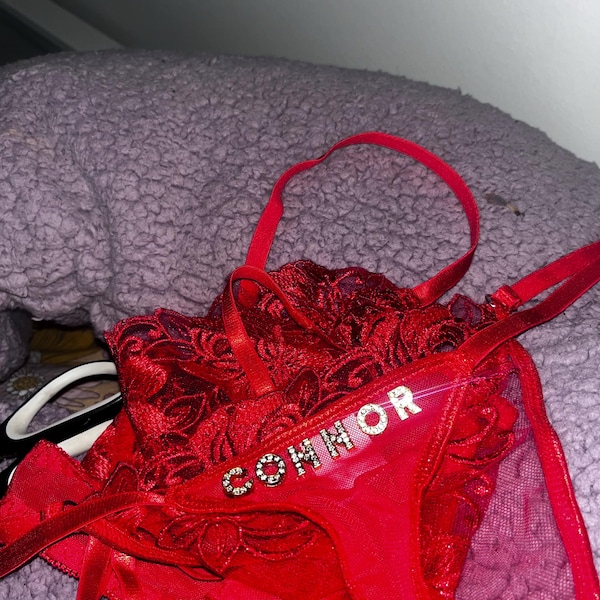 Removable Name Thong,custom Thong G-strings With Gold Charms Name ...